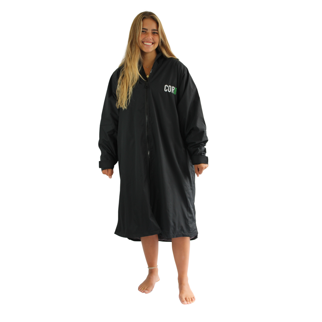 COR Surf Long Sleeve Waterproof Oversized Swim and Surf Parka Jacket