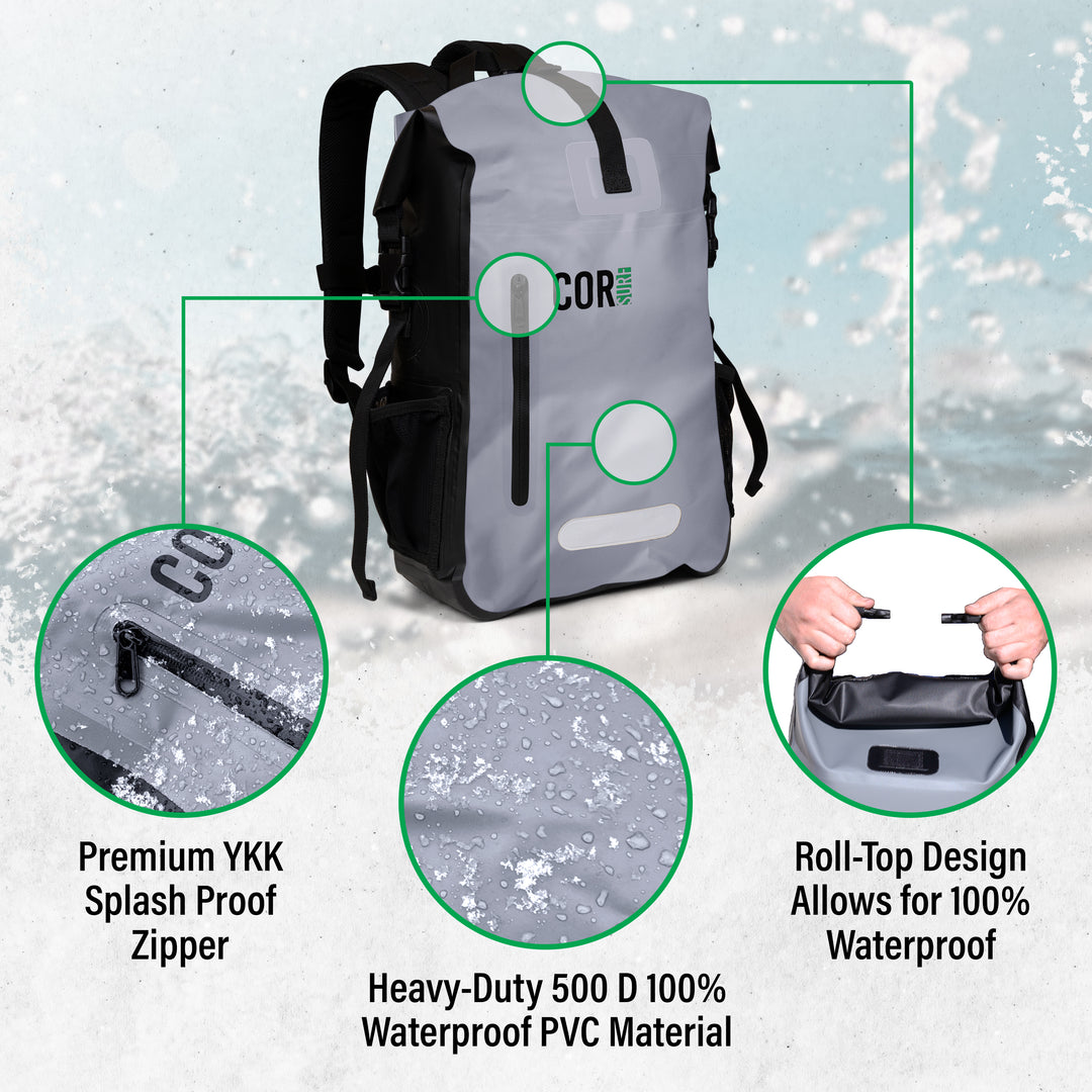 25L Waterproof Dry Backpack – COR Surf